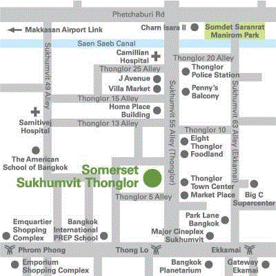 サマーセット スクンビット トンロー (SOMERSET SUKHUMVIT THONGLOR) 地図・アクセス【楽天トラベル】