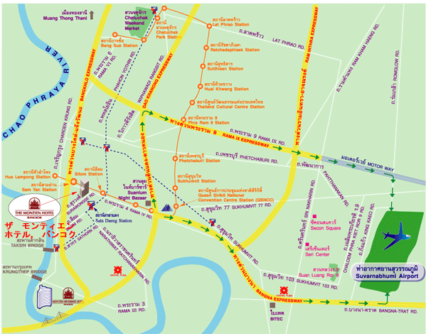 モンティエン ホテル スラウォン バンコク(MONTIEN HOTEL SURAWONG BANGKOK) 地図・アクセス【楽天トラベル】